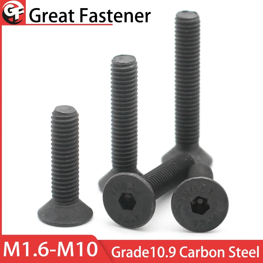 Болты GUOFEI из углеродистой стали 10.9 М1.6-М10 с шестигранной головкой M2.5 (50pcs), 4mm