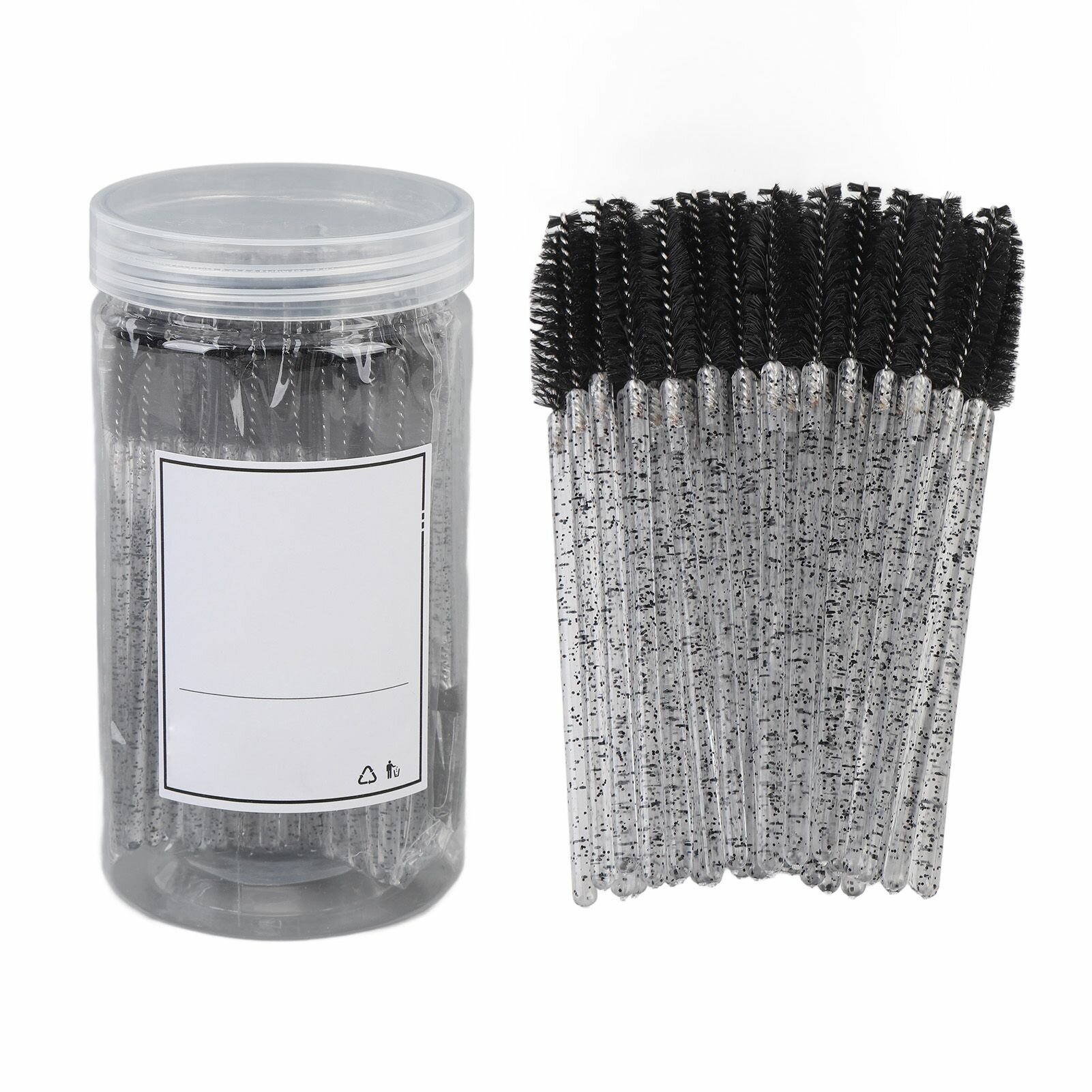 100 шт. одноразовые кисти для туши, мягкие кисточки для наращивания ресниц и бровей с контейнером, универсальное применение