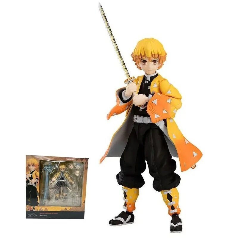Фигурка Клинок рассекающий демонов Зеницу Агацума / Demon Slayer Zenitsu Agatsuma figma 522 (14см)