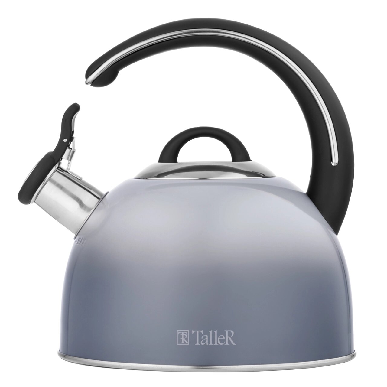 TalleR Обсидиан чайник со свистком 2.8 л из нержавеющей стали для кухни на плите