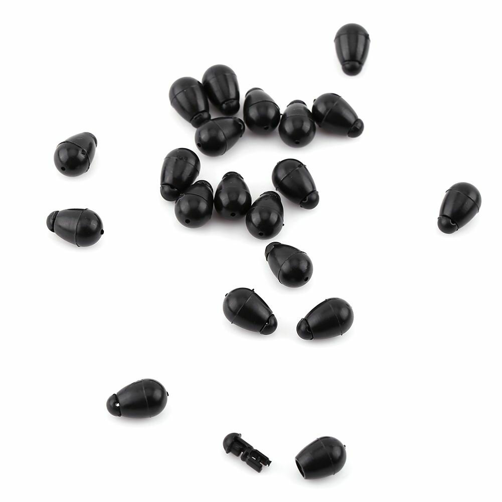 Фидерные бусины для ловли черного карпа, комплект быстросменных снастей 11 мм, 20 шт. черные бусины для легкой замены кормушки, прочные рыболовные снасти