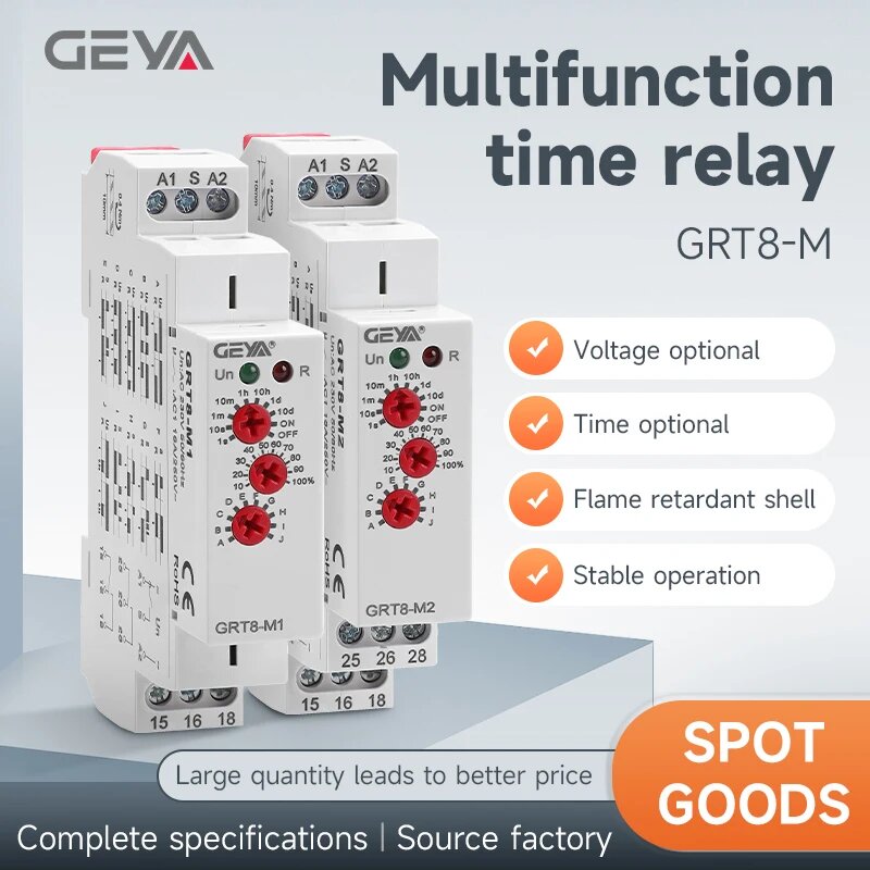 GEYA GRT8-M Многофункциональное реле времени 16A GRT8-M2 ACDC12V-240V