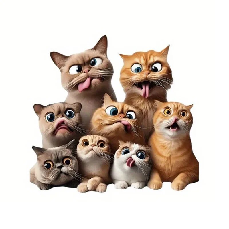 MT1166 # Наклейка на крышку унитаза Playful Kittens — водонепроницаемая, самоклеящаяся наклейка для ванной комнаты, легко наносится и снимается, керамическая поверхность