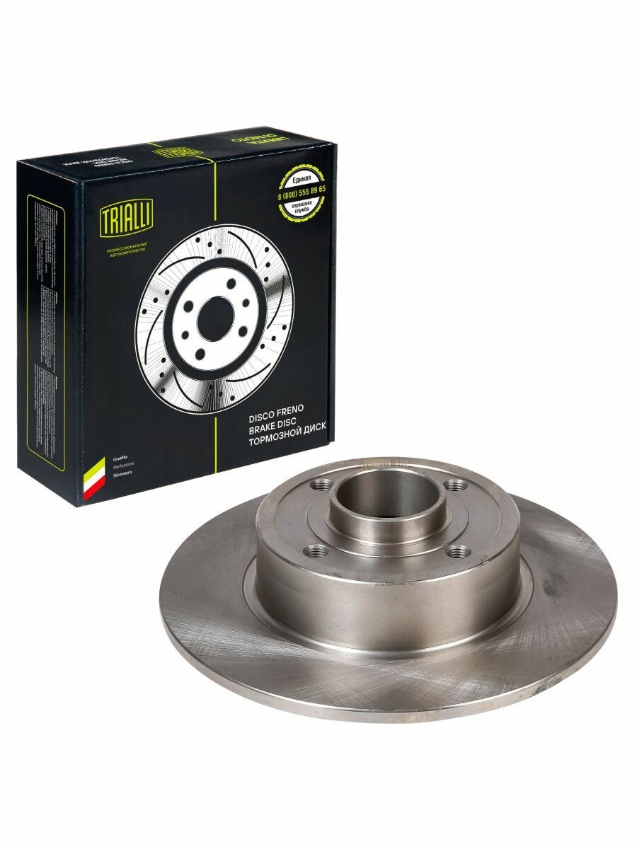 Диск тормозной задний для а/м Renault Megane II (02-) / Clio III (05-), Trialli DF 095109