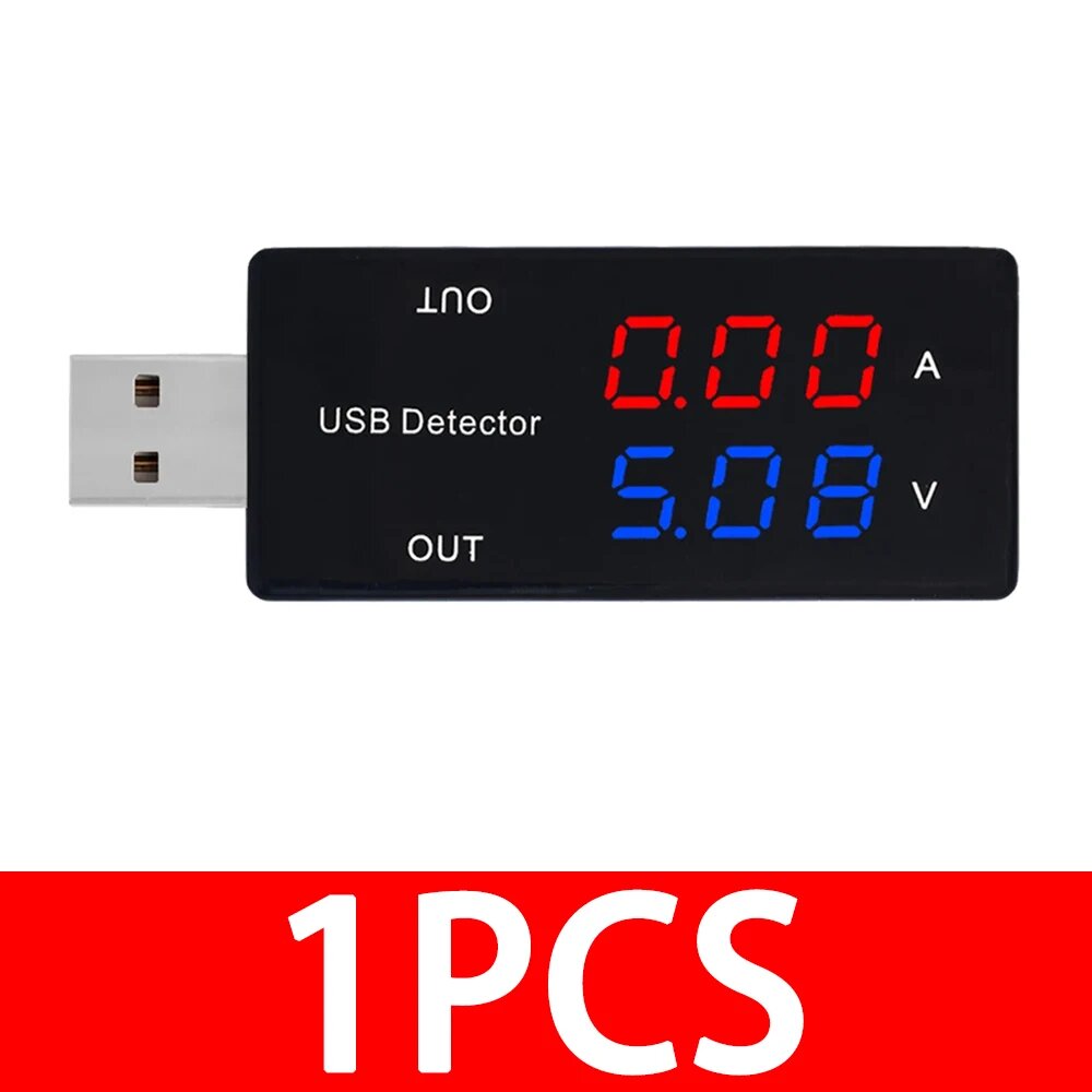 USB тестер зарядного устройства Baishundianzi, красный, 1pcs