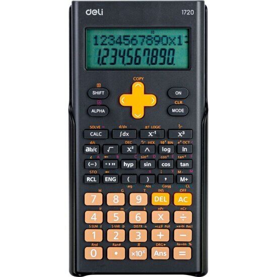 Калькулятор Deli E1720-black 12 разр. научный черн. 300 функций