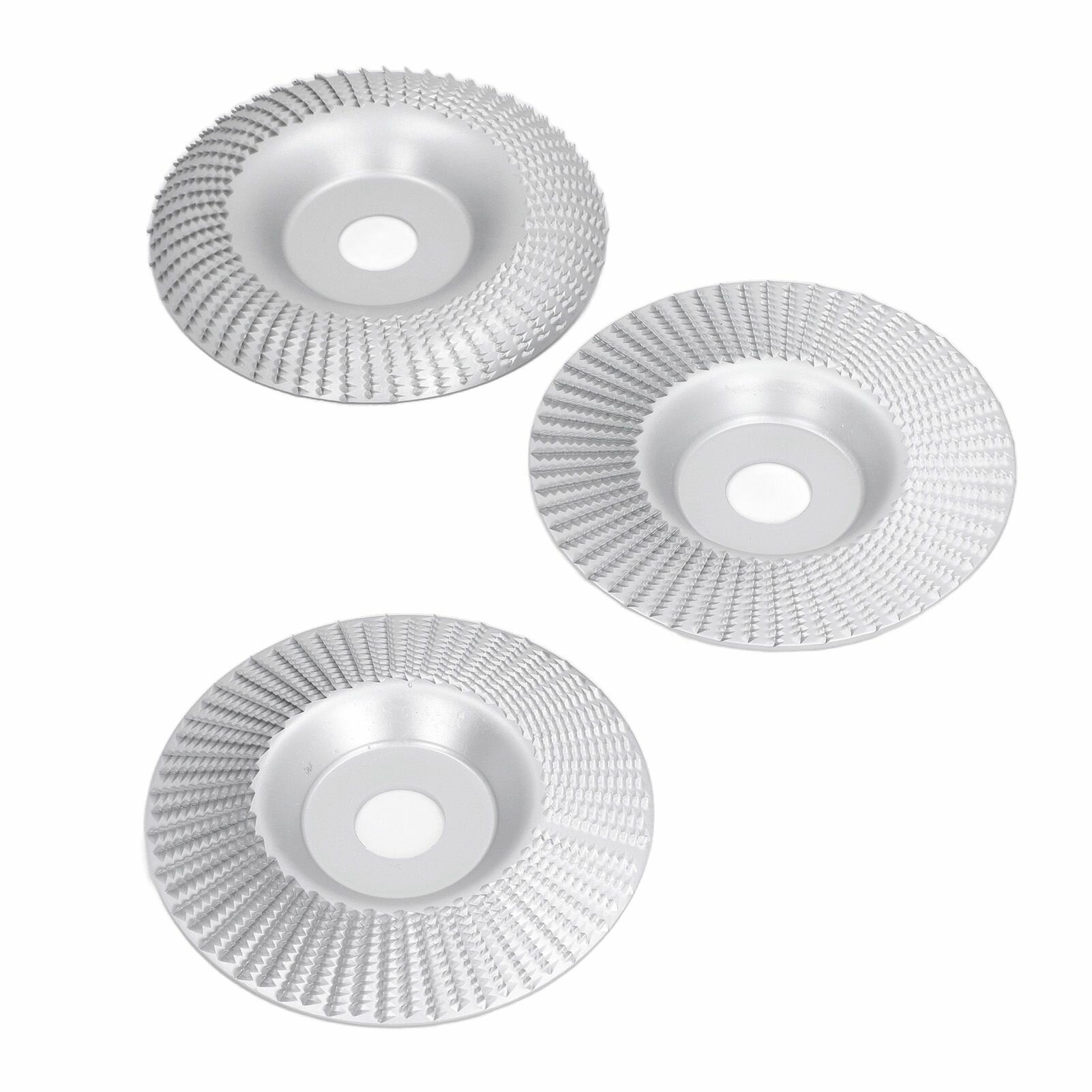 Набор из 3 дисков для резьбы по дереву, внешний диаметр 125 мм, внутренний диаметр 22 мм, плоский конический шлифовальный круг изогнутой формы для угловой шлифовальной машины 4 дюйма