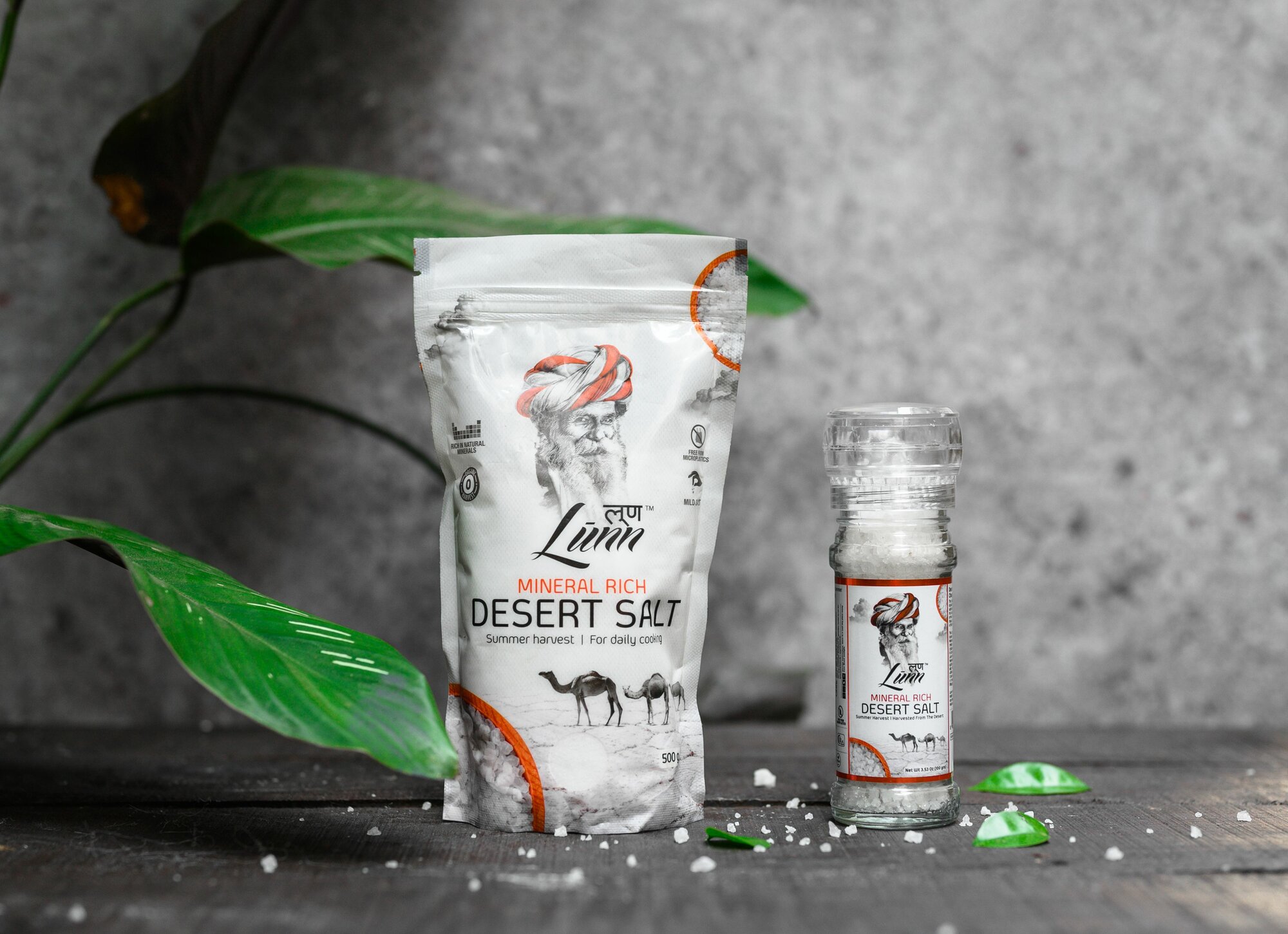 Соль пустыни Летний сбор Lunn 100 гр. индийская пищевая крупная белая