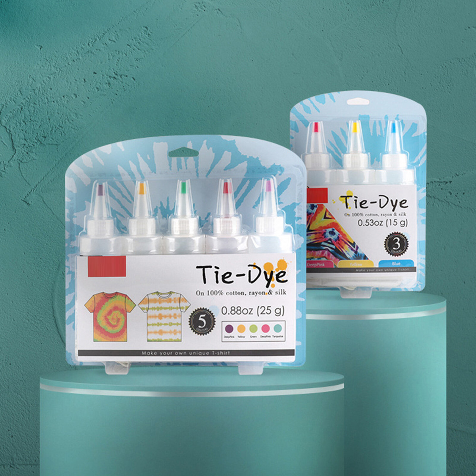 5 цветов DIY Tie Dye наборы для окрашивания ткани набор для окрашивания ткани краска 120 мл/бутылка с резинками перчатки самозапечатывающийся пакет фартук для детей и взрослых (цвет случайный доставка)