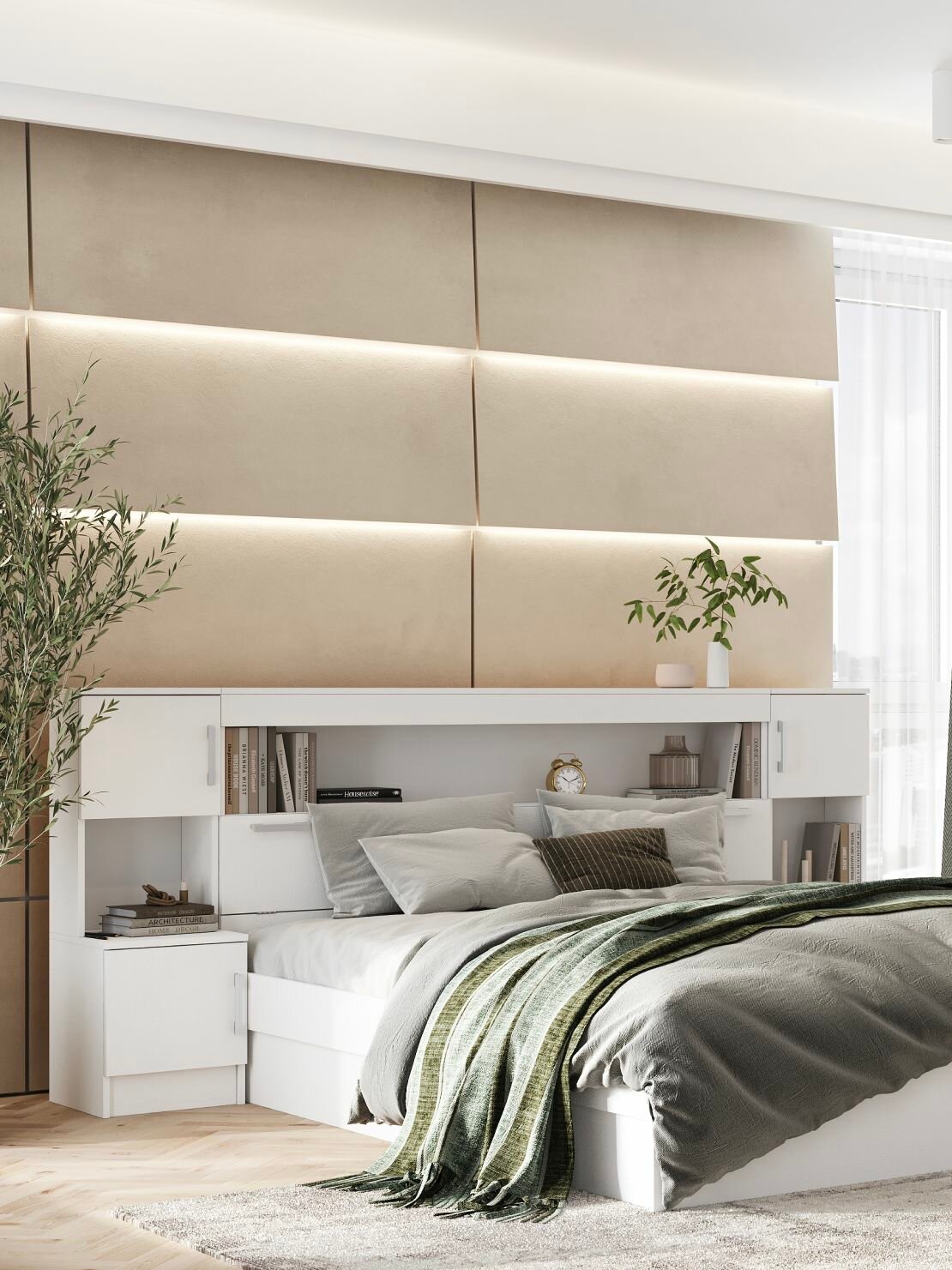 Комплект мебели для спальни Бася (comp 12) Белый