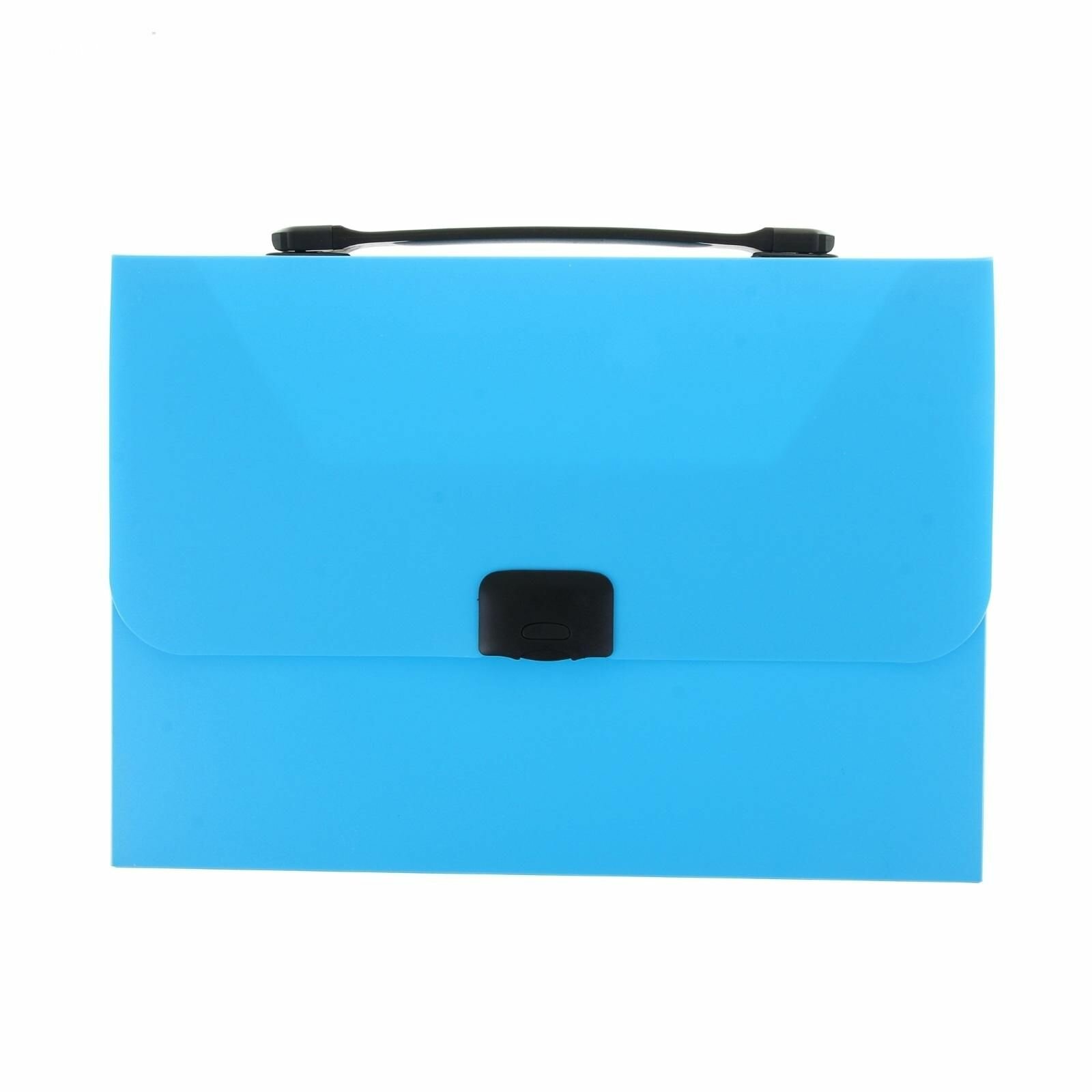 Портфель пластиковый Erich Krause А4 Neon, Голубой 330х235х35 мм (34774)