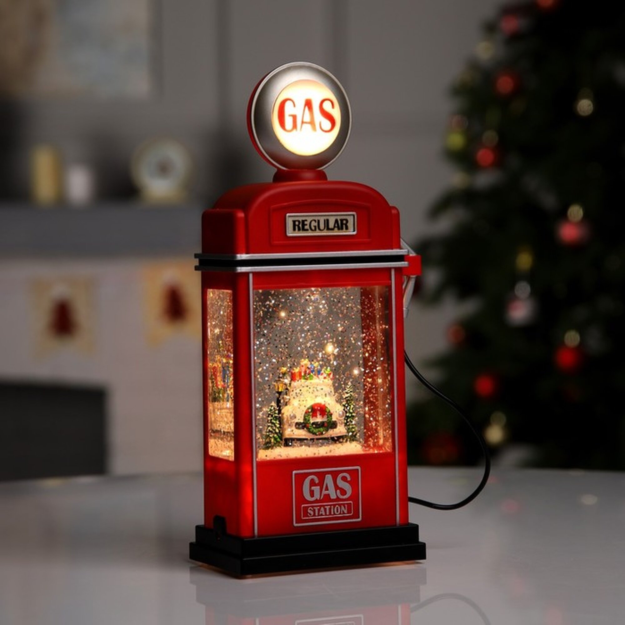 Световая фигура Luazon Lighting «Бензоколонка», пластик, металл, USB-подключение, 11,5×28×7,5 см