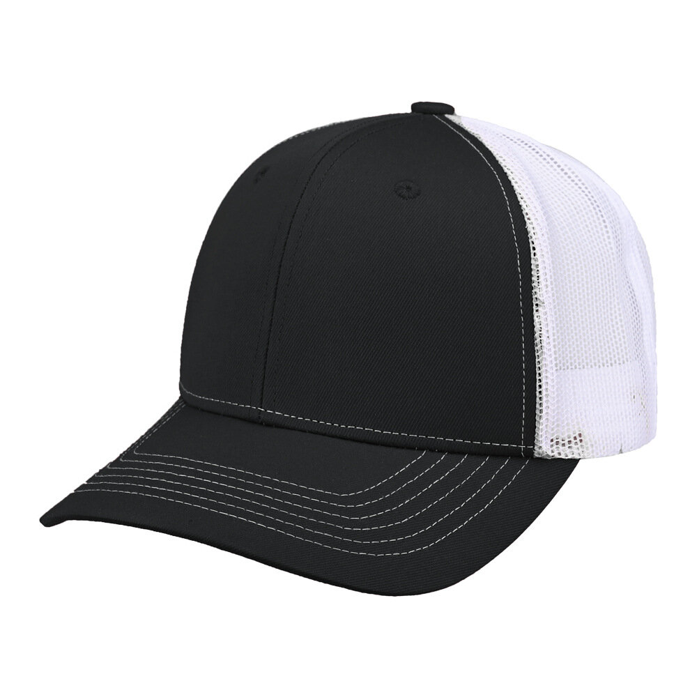 Бейсболка Light Board, регулируемая, белая с черным, для водителей грузовиков