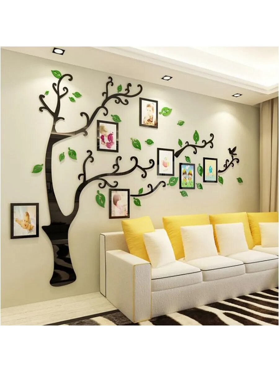 Интерьерные наклейки с фоторамками «Семейное дерево»