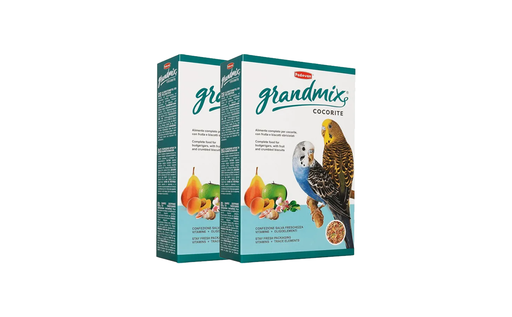 Padovan Grandmix Cocorite корм комплексный для волнистых попугаев 1 кг x 2 шт.