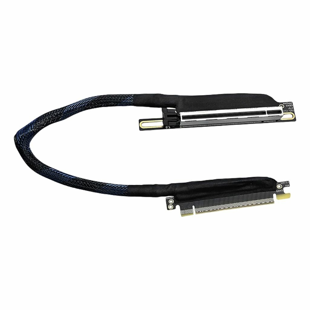 Компьютерные кабели, Удлинитель видеокарты PCIE 5.0 X16, 270 градусов, выход слева, вход справа - 40 см