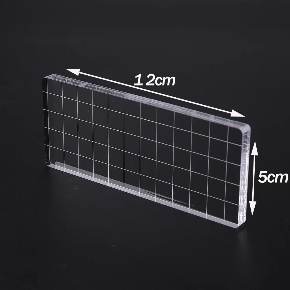 Прозрачный акриловый блок для скрапбукинга 5x12CM