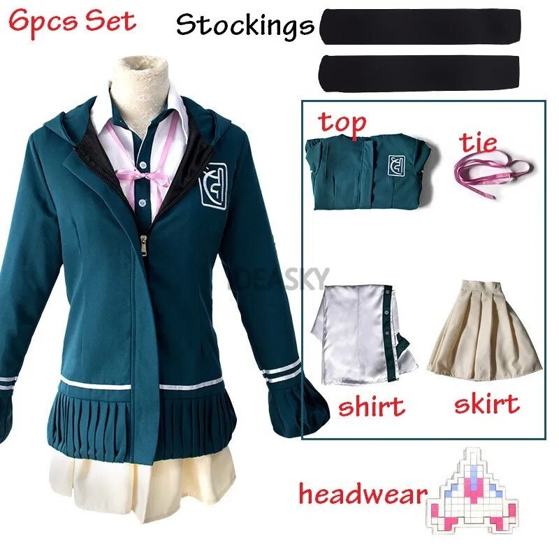 IDEASKY Аниме Danganronpa Chiaki Nanami Косплей Комплект L, 6pcs set