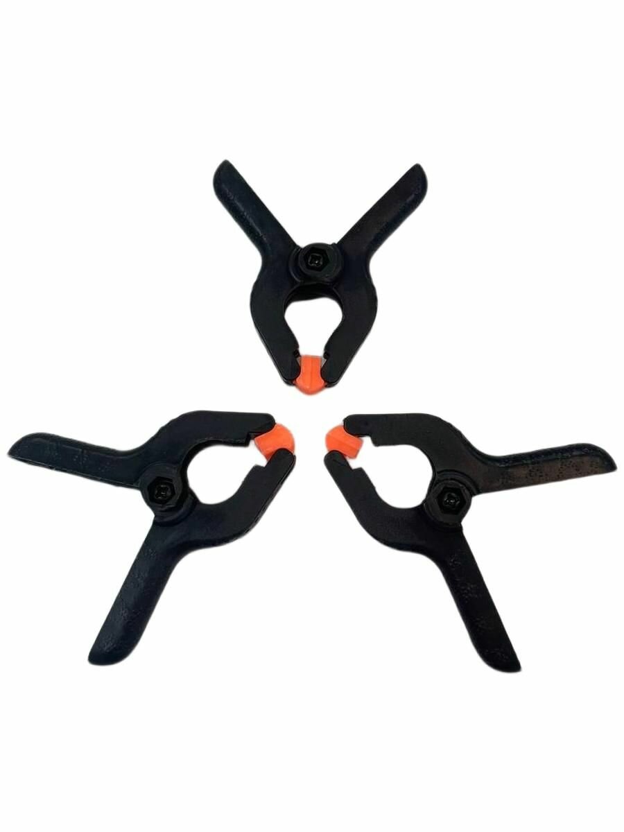 Набор из 3 быстрозажимных струбцин POLSTEN 25мм (Усилие зажима 1,5кг)