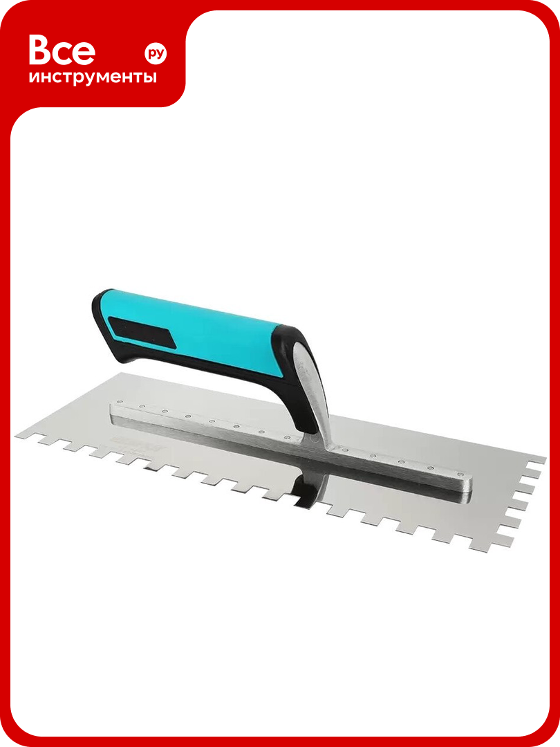 Шпатель зубчатый из нержавеющей стали BIHUI зуб 10 мм, PTSL10, нержавеющая сталь,