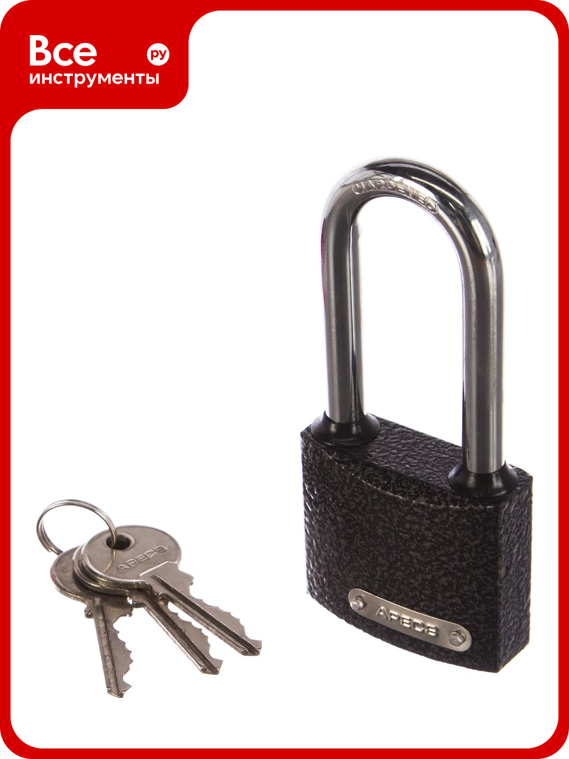 Замок, APECS, навесной APECS PD-01-50-L 15853 00015853, резиновыми, имеет