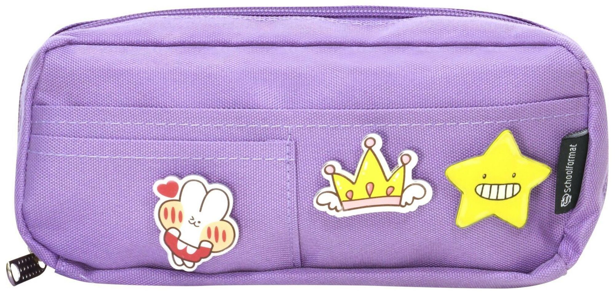 Пенал 1 отделение Schoolformat сиреневы 210x55x100 мм сиреневы, полиэстер