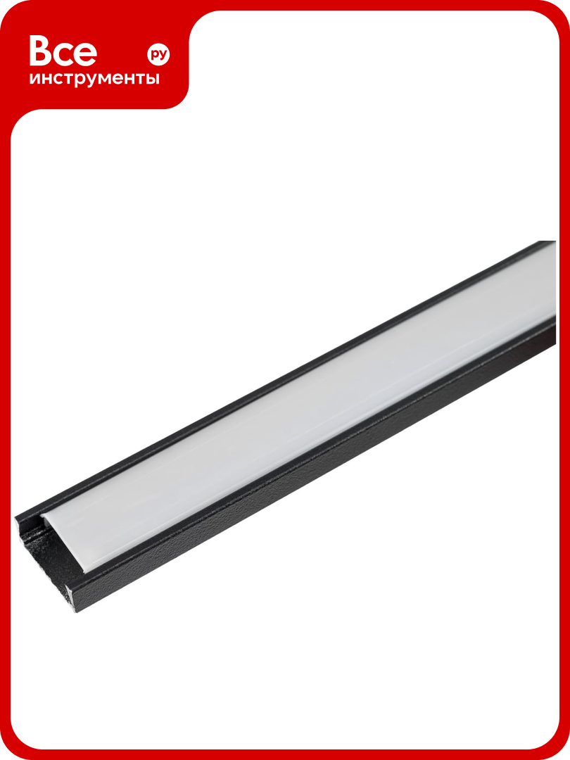 Алюминиевый накладной профиль Gigant, 2000х16х6 мм, черный G-WM-78-1