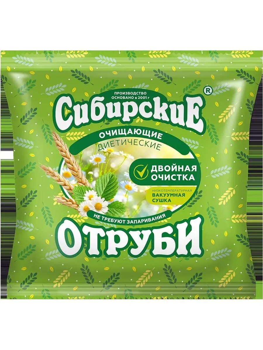 Сибирские отруби пшеничные очищающие 200гр