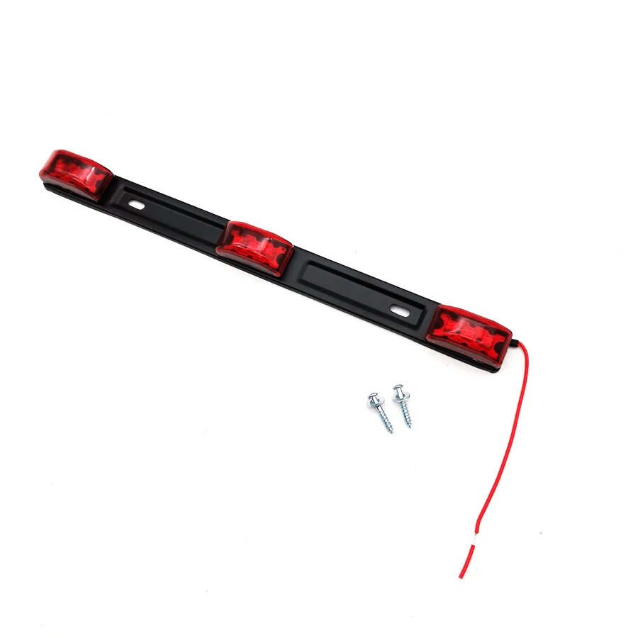 Красный габаритный ID BAR Маркерный фонарь 3 лампы 9, светодиодный прицеп, герметичная нержавеющая сталь