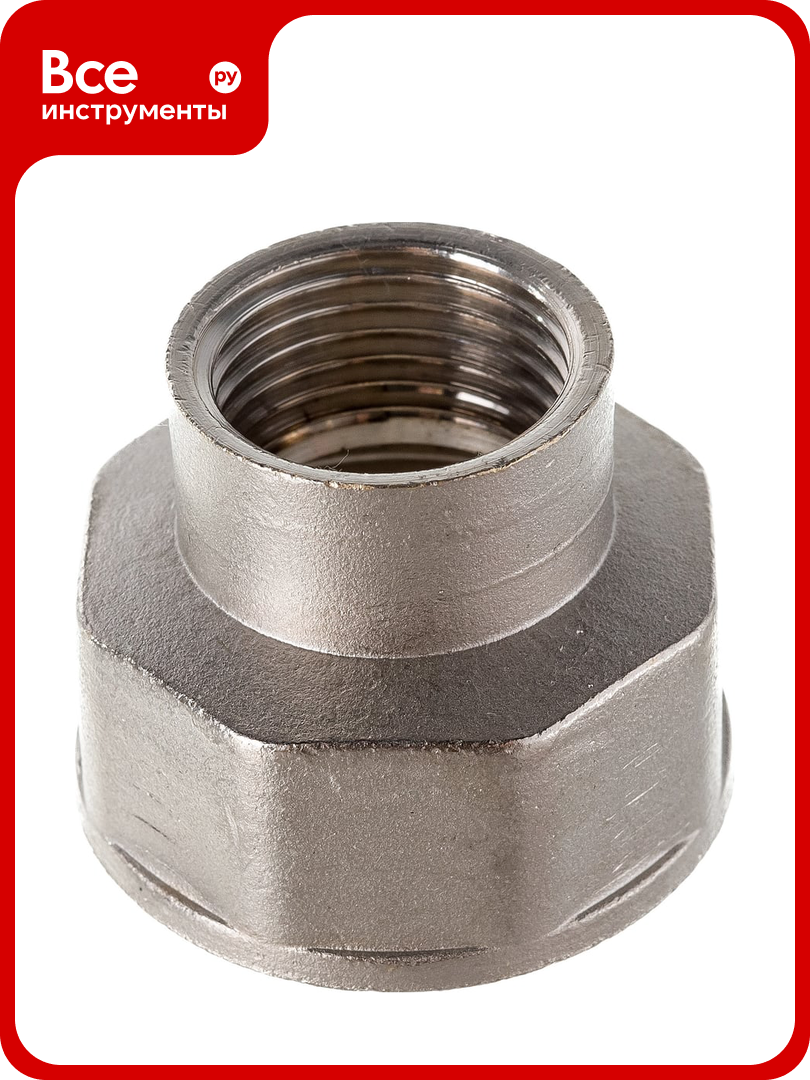 Муфта переходная RTP латунь, ВР 1"х1/2", никель 34900 из качественной стали