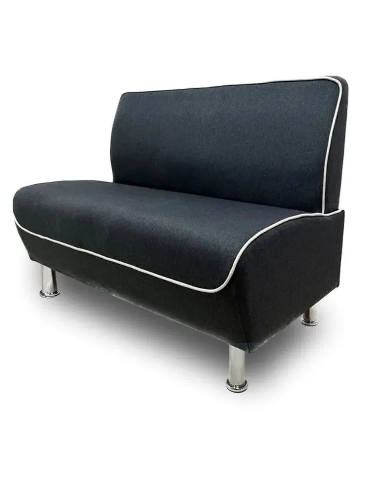 Диван прямой микс 99х65х84 см, нераскладной, темно-серая рогожка