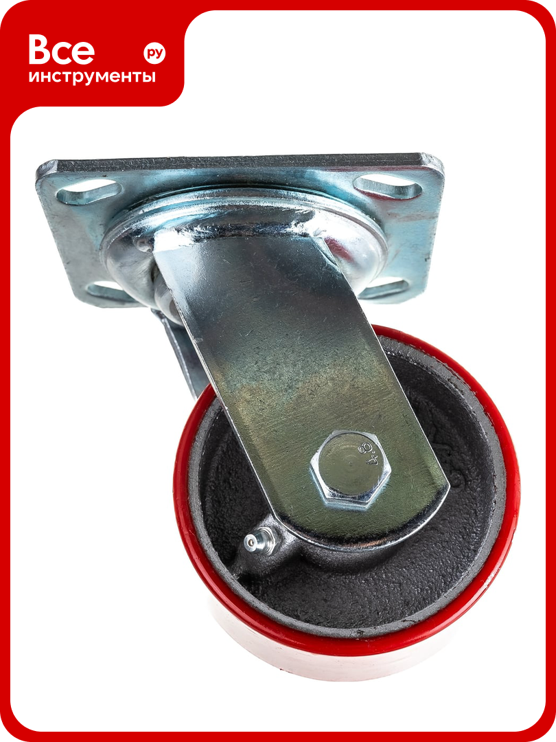 Колесо большегрузное полиуретановое поворотное Longway SCp 42 Поворотная колесная опора б/г полиуретан (10)