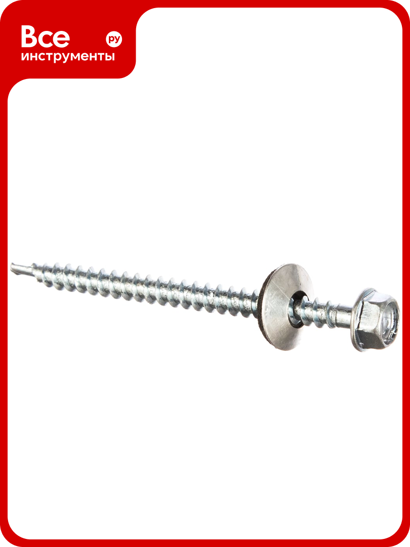 Кровельный саморез Tech-Krep КР ZP сверло 4,8х64 30 шт, коробка с окном 112028