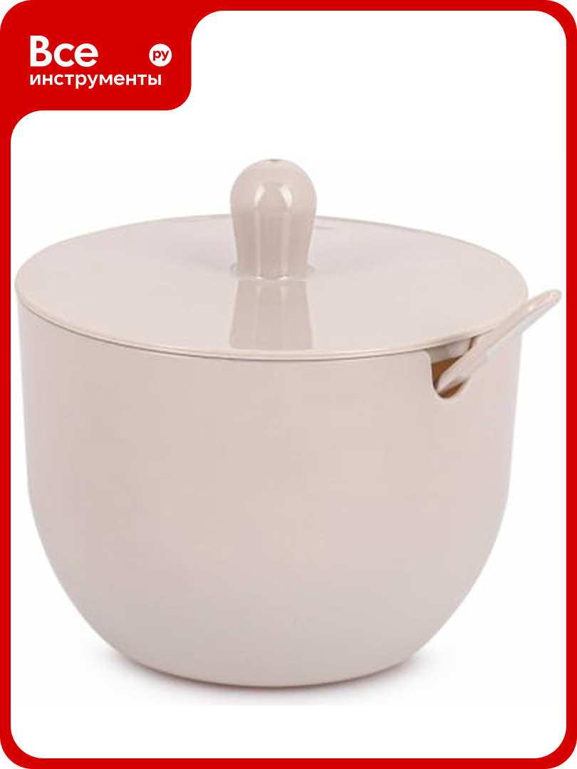 Сахарница ЗПИ «Альтернатива» Джелли 0.40 л, с ложкой, бежевый М8296