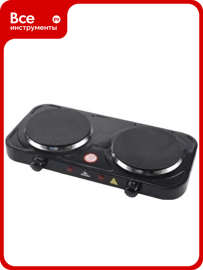 Электрическая плитка Добрыня 2 конфорки DO-2208B, Регулировка позволяет настроить температуру для конкретной задачи