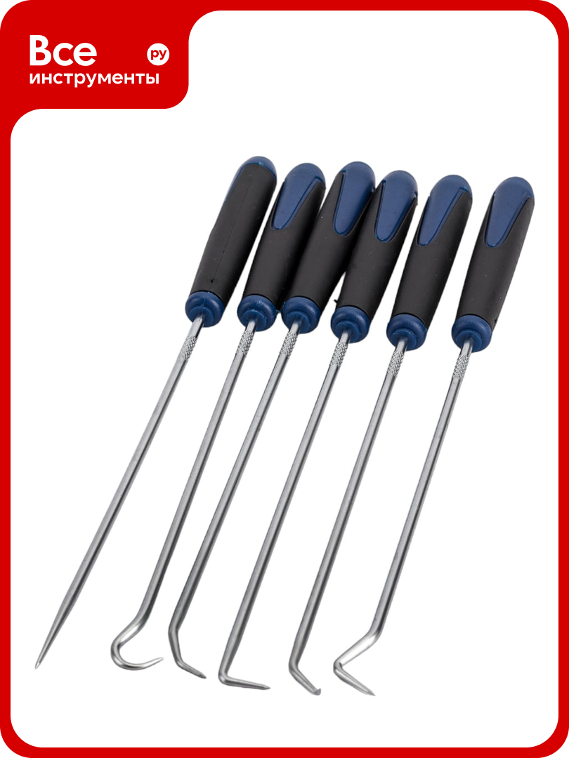 Набор крючков для демонтажа сальников и уплотнителей VERTUL 6 пр. VR50250