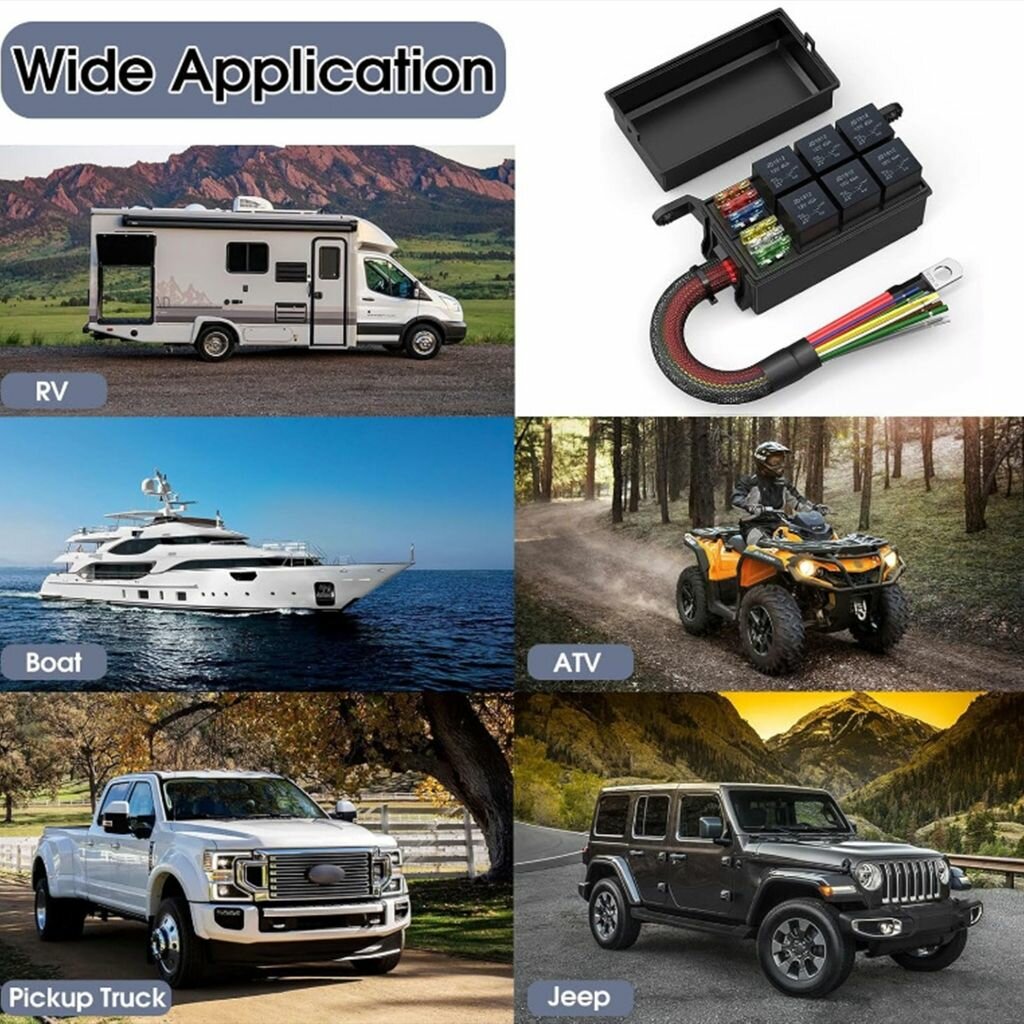 Автомобильный блок предохранителей с 4-ходовым реле и 12-ходовым предохранителем-12V 4P