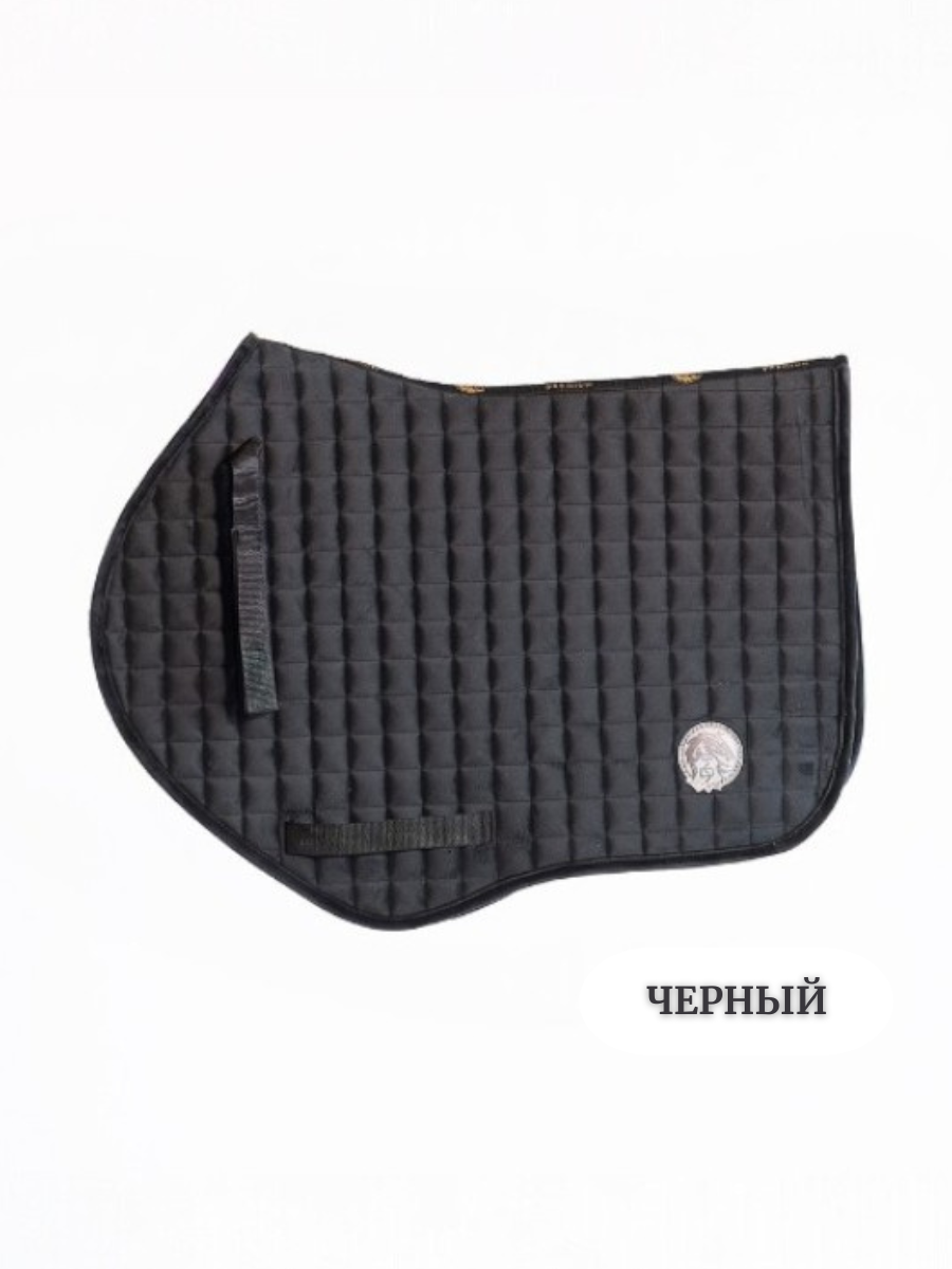 Конкурный фигурный велюровый черный вальтрап Shkura Dekor премиум