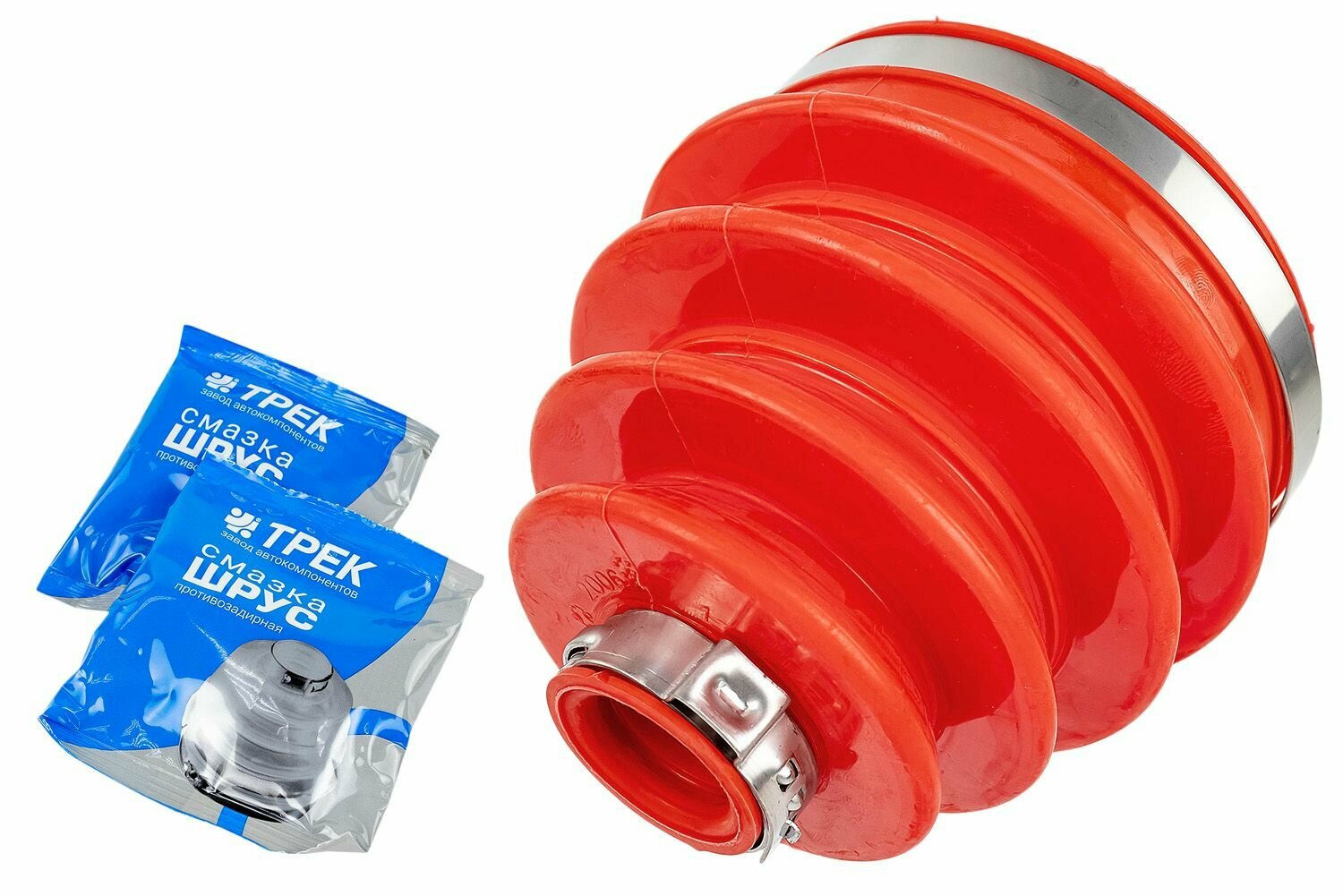 Пыльник наружного шруса Трек TRS с хомутами и смазкой для Лада 4х4, Нива Легенд, Нива Тревел, Надежда, Шевроле Нива