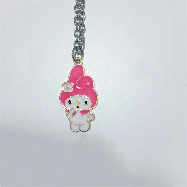 Ожерелье с героями мультфильмов Sanrio, детское ожерелье с подвеской «Hello Kitty Kuromi», женское модное ожерелье, аксессуары для подруги, подарок
