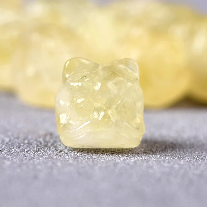 Натуральный цитрин бусина Pixiu Piyao