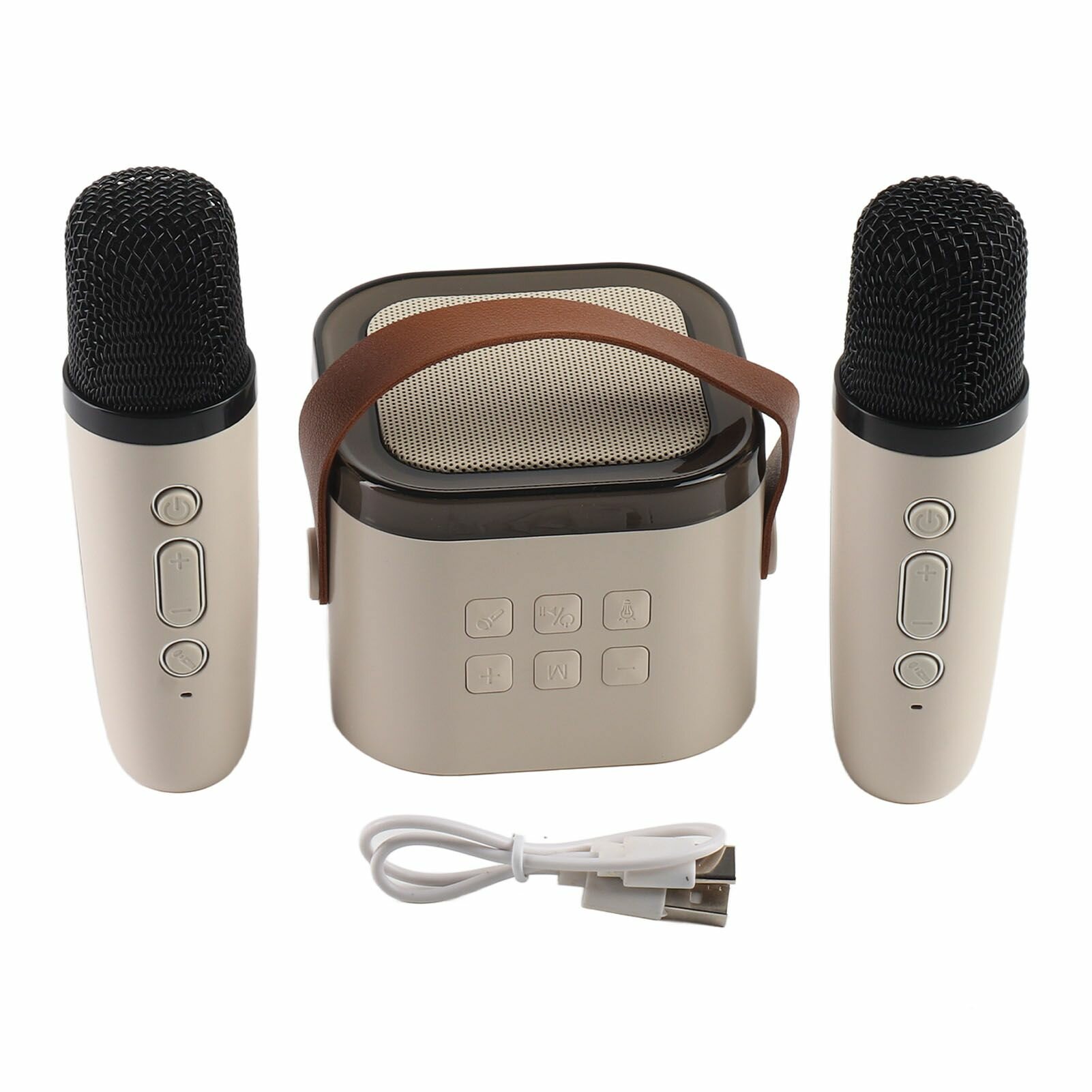 Портативная мини-караоке-машина, беспроводной Bluetooth, портативный микрофон, динамик для домашнего пения на открытом воздухе, аккумуляторная батарея, громкий чистый звук