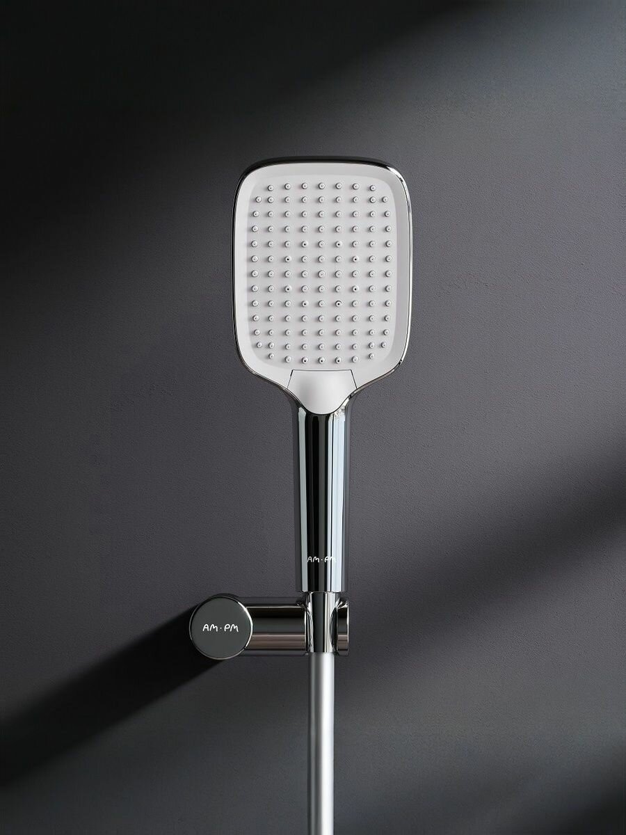 Лейка для душа AM.PM Func, шланг 1750 мм, 3 функции, цвет хром
