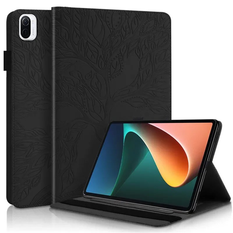 Защитный чехол из искусственной кожи для Xiaomi Mi Pad 5 For Mi Pad 5 Pro, black tree rxzt