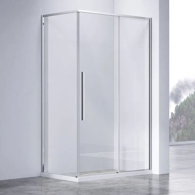 Душевой уголок Vincea Slim-N VSR-4SN8014CL 140х80 см, профиль хром