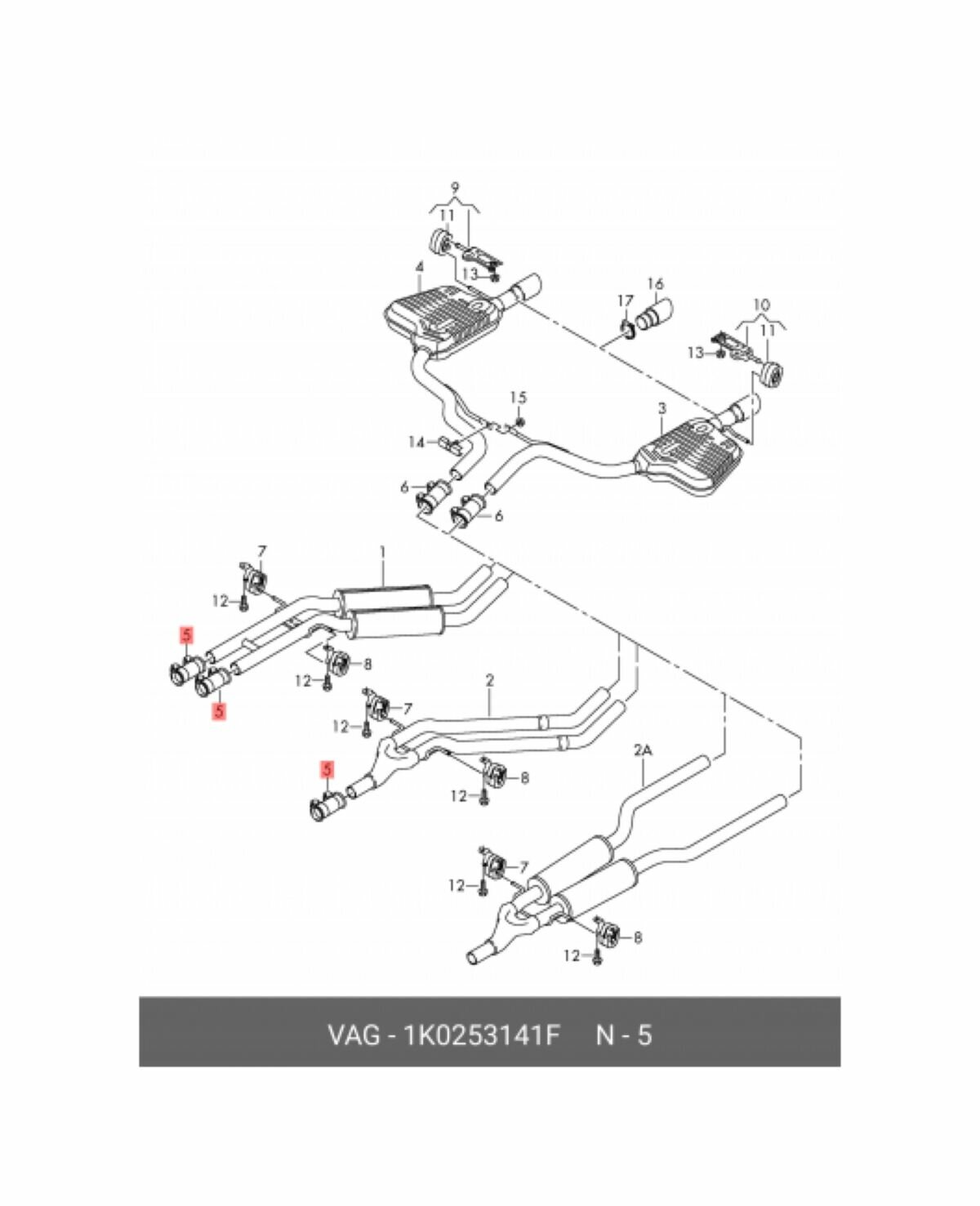 Хомут Глушителя Audi/Vw(Vag 1K0253141F)