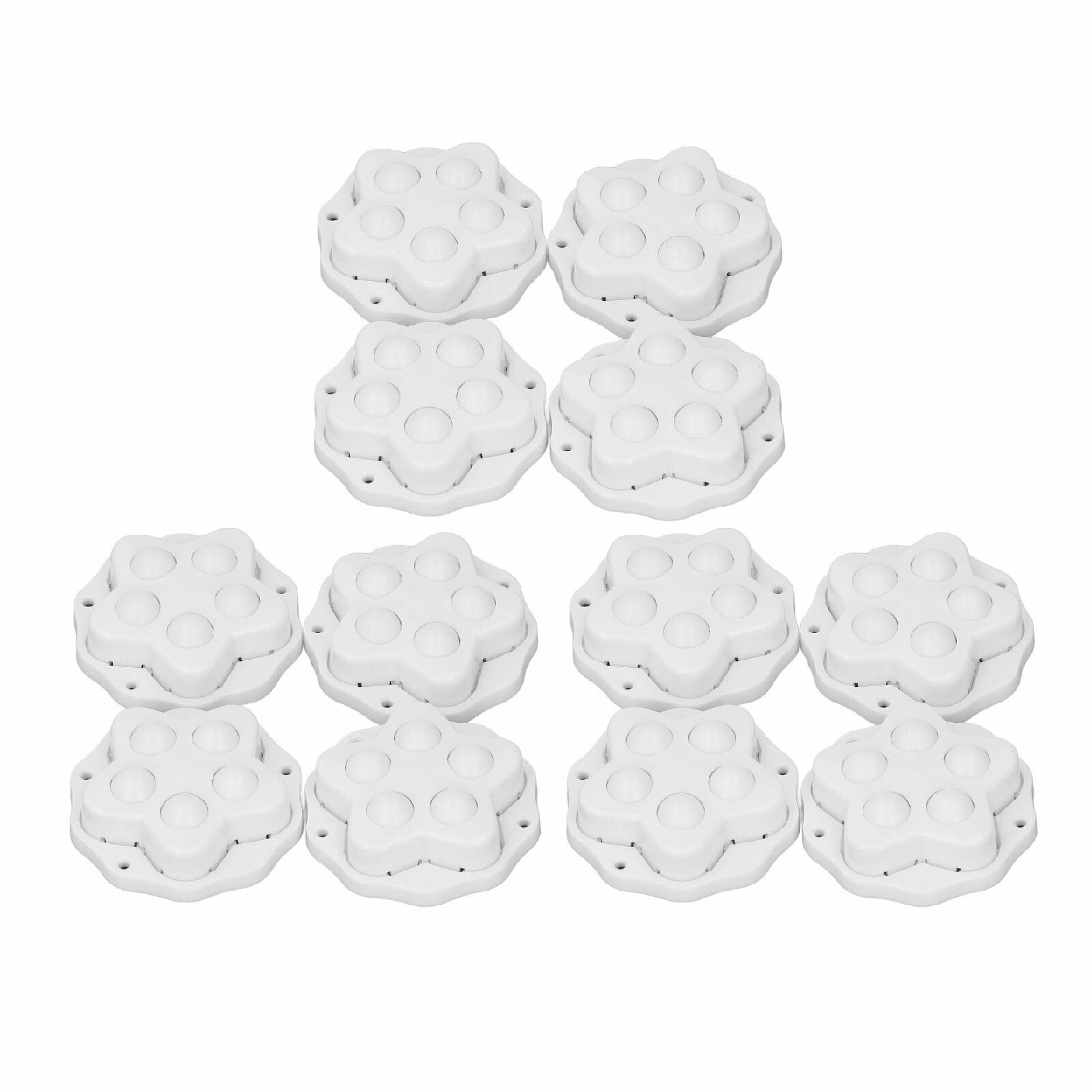 12 шт. поворотное колесо самоклеящееся 360° вращение подшипник высокая нагрузка ABS ролик для мебельной техники белый клей бусины