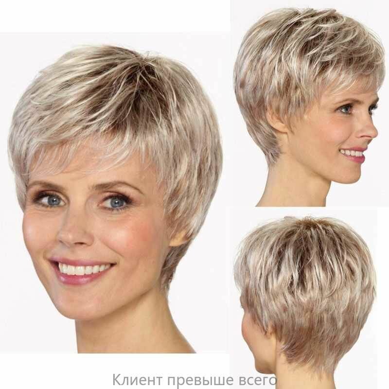 Стильные натуральные парики женские короткие стильные парики короткие парики