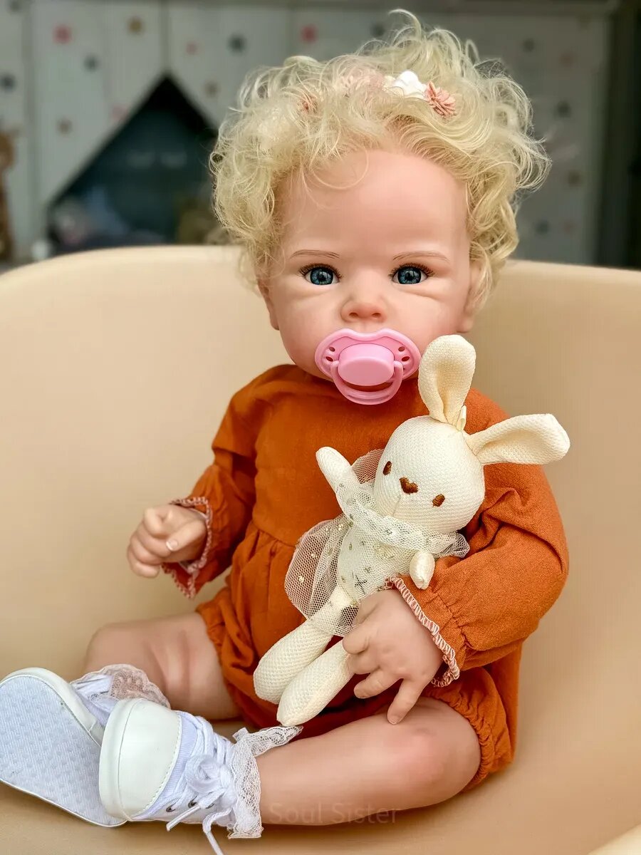 Кукла reborn девочка 50 см пупс мягконабивной