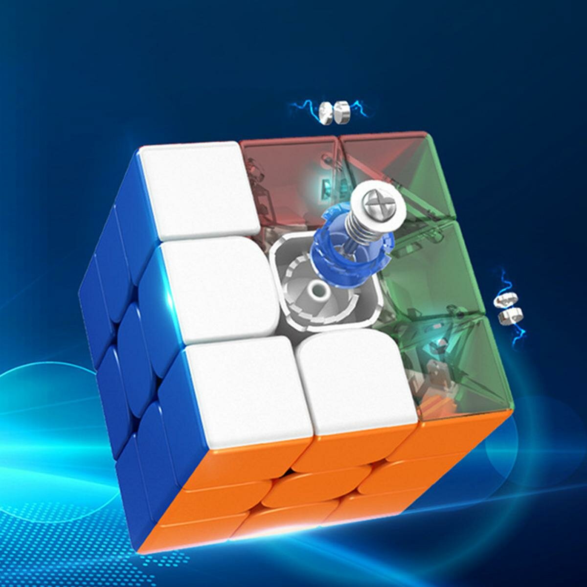 3x3 Moyu RS3M Магнитный скоростной куб без наклеек Волшебный куб-головоломка игрушка